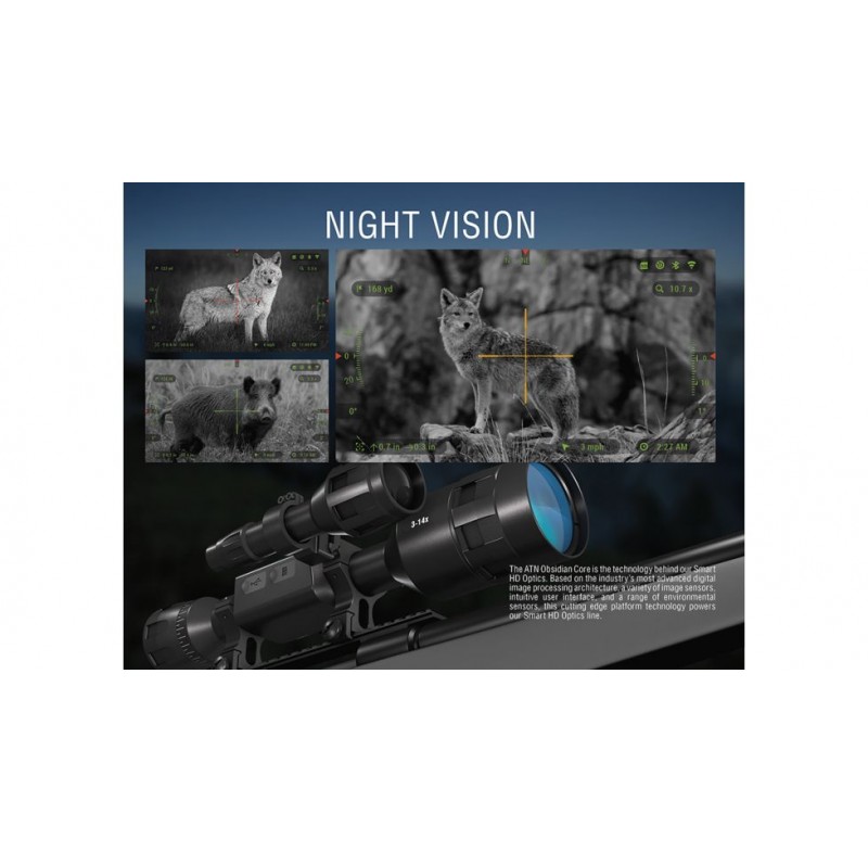 ATN OPMOD X-Sight 4K Pro 5-20x Smart Ultra HD Day/Night Hunting Rifle Scope